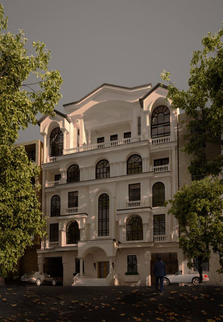 طراحی نما نئوکلاسیک رشت | خ منظریه - آرتیمان پارسین-1